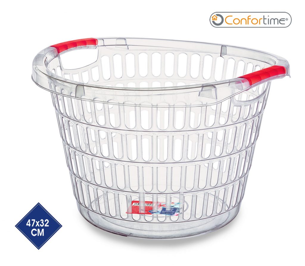 PANIER LESSIVE TRANSPARANT. 47X32CM C - Yatout Home