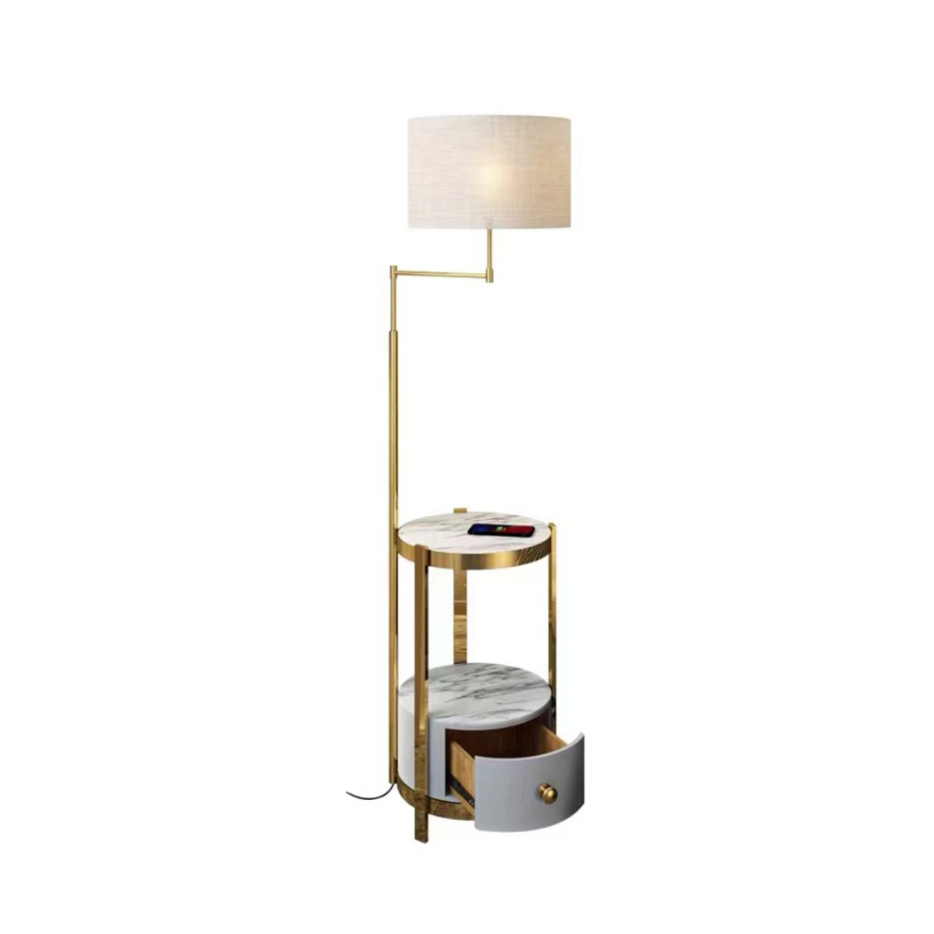 DUO LAMPADAIRE AVEC TABLE DE COINS - Yatout Home