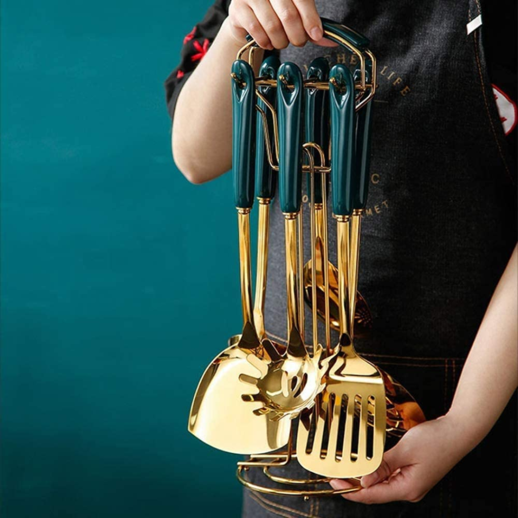 SET DE USTENSIL DE CUISINE ROYAL VERT - Yatout Home