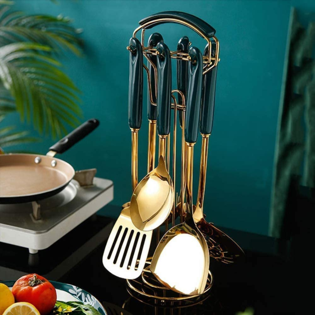 SET DE USTENSIL DE CUISINE ROYAL VERT - Yatout Home