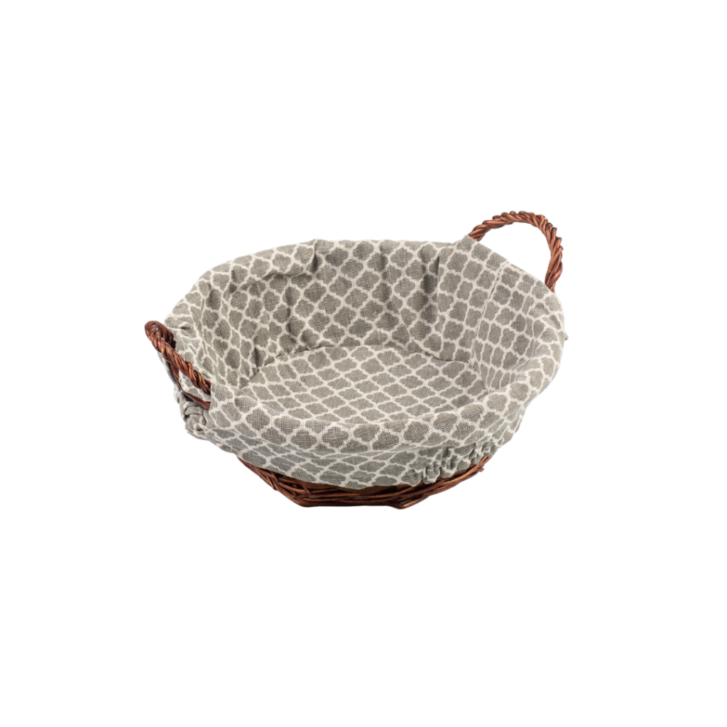 PANIER A PAIN ROND OSIER DOUBLURE TENDY - Yatout Home